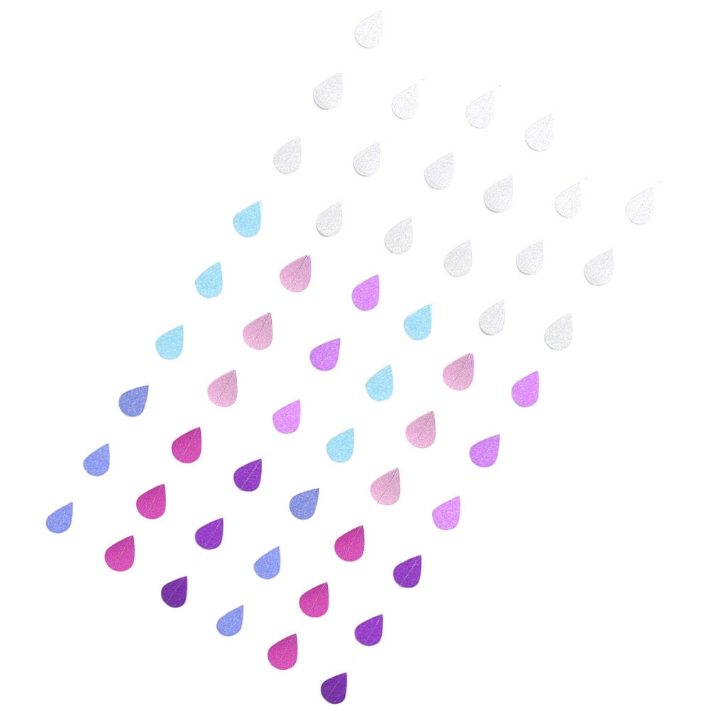 6 Strings Hanging Raindrops Garland Decorations Window Birthday Party ...