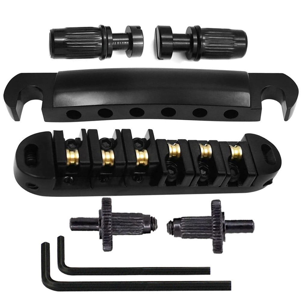 6 Strings Roller Saddle Tune-O-matic Bridge Tailpiece for LP Electric ...