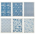 6 Styles Blue and White Porcelain Pattern Ceramic Decals Flower Pottery ...