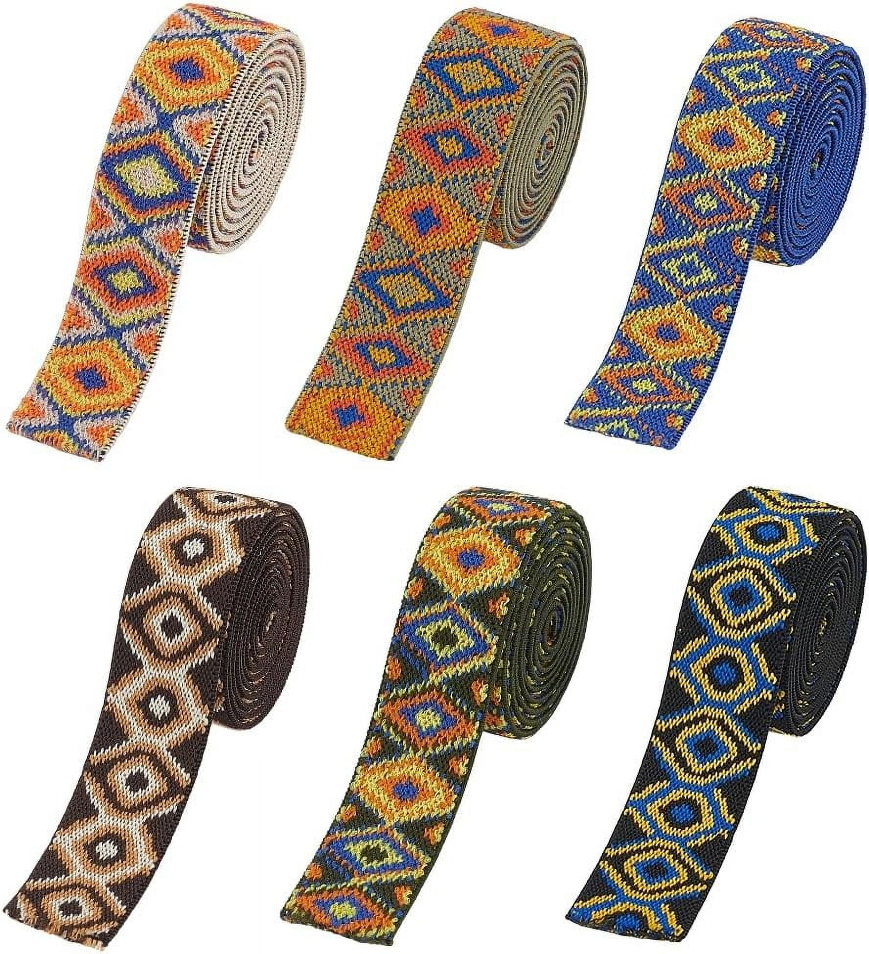6 Styles Jacquard Elastic Bands 6 Yards Stretch Elastic Band 1 inch ...