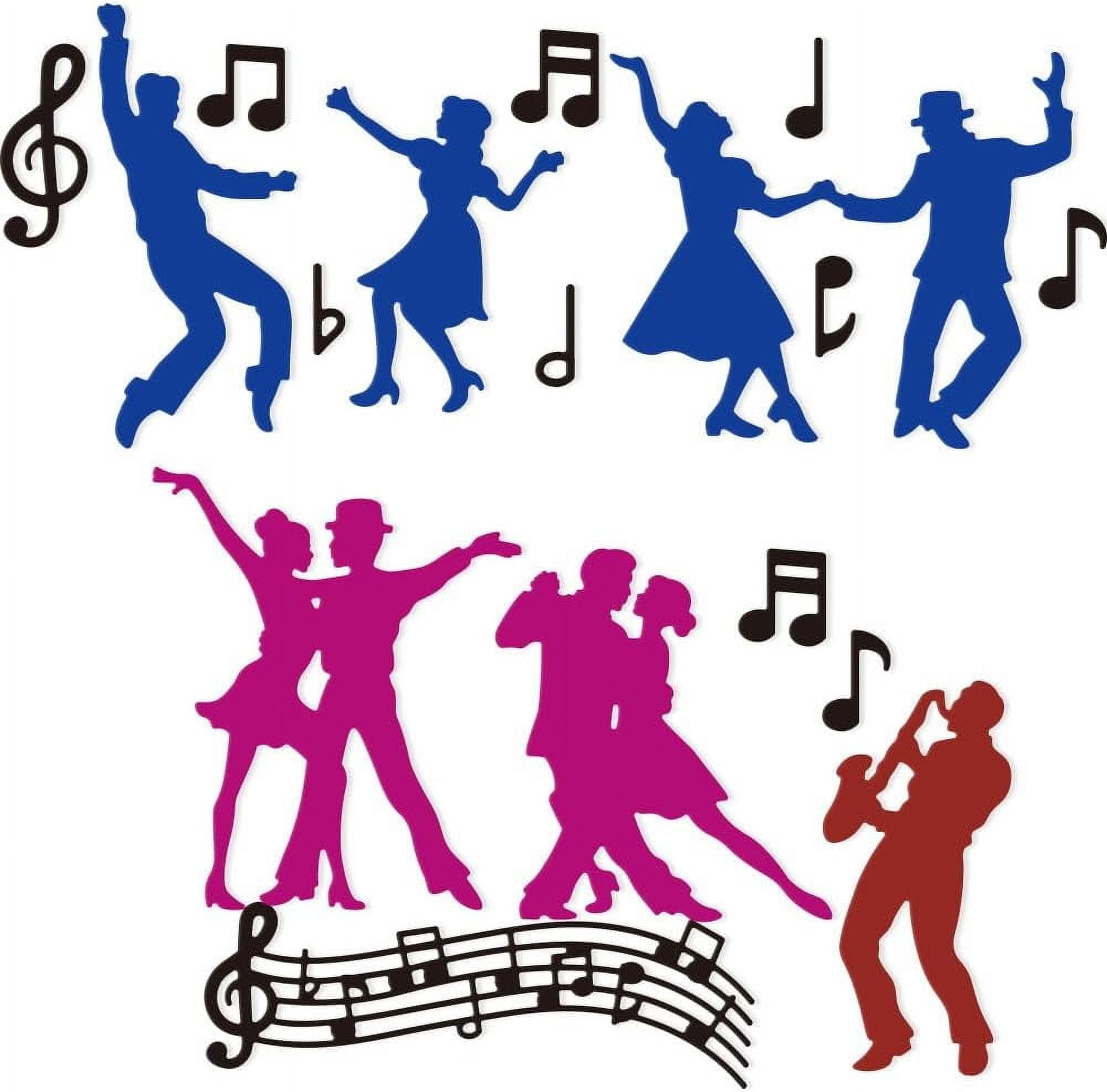 6 Styles Music Jazz Dance Cutting Dies Card Making Dancer Musical Notes ...