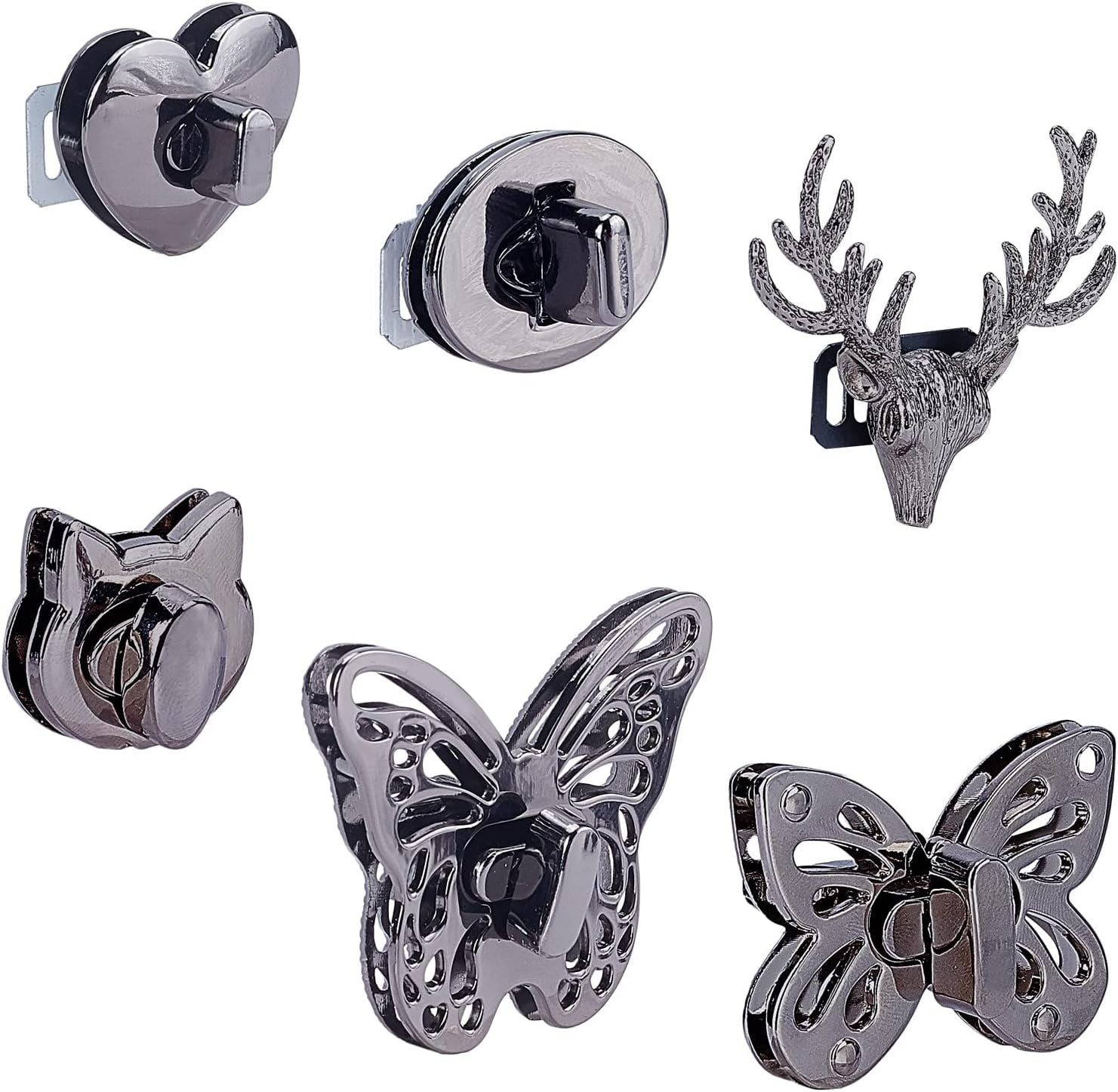 6 Styles Purse Turn Lock Bag Turn Buckles Metal Purse Twist Lock ...