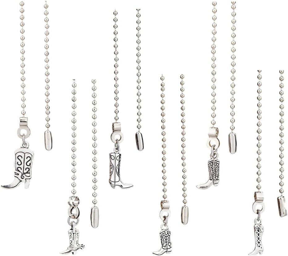 6 Styles Western Cowboy Ceiling Fan Pull Chain Extenders Cowboy Boots ...