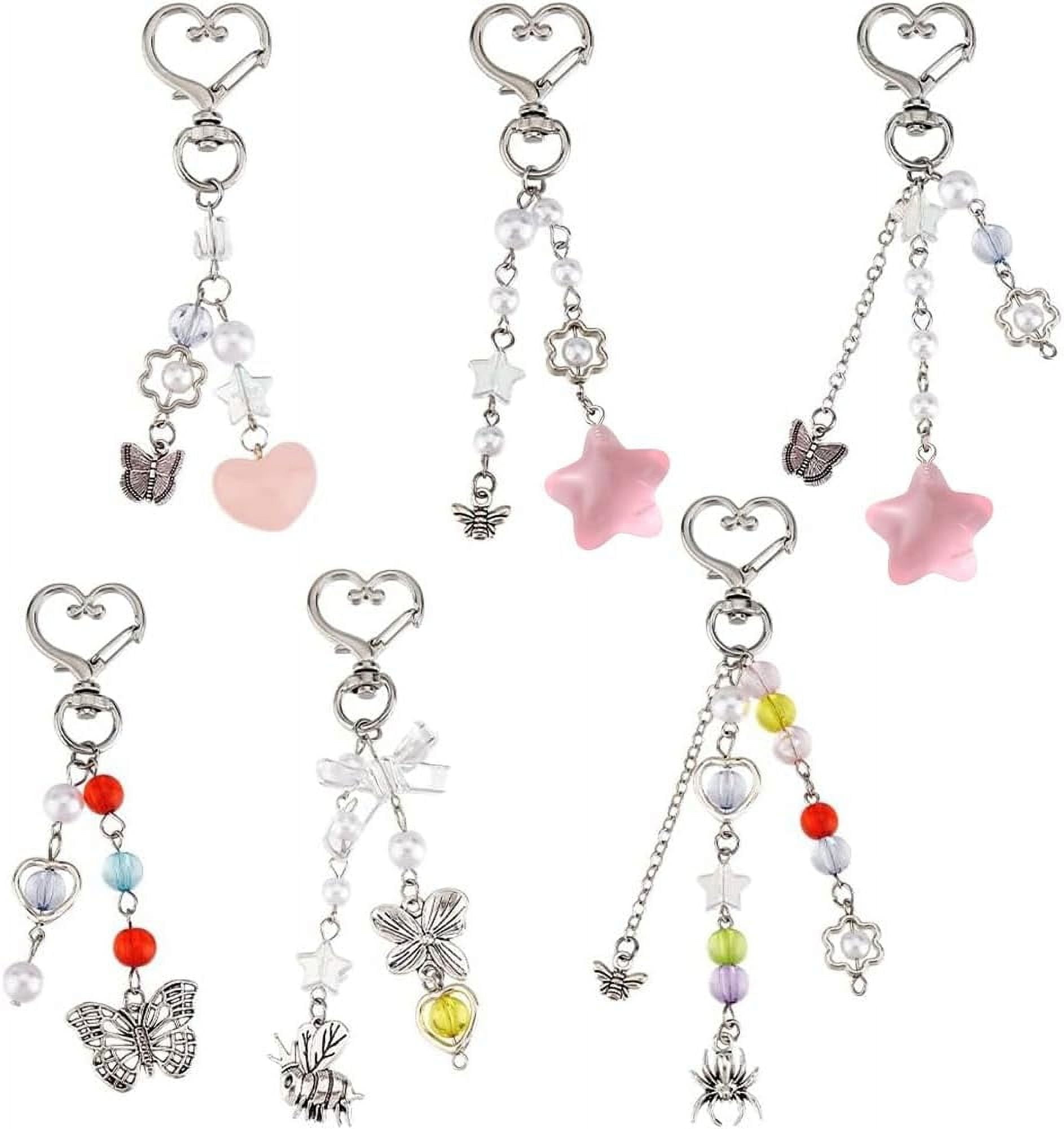 6 Styles keychains Aesthetic Keychain Charms Heart Keychain Star ...