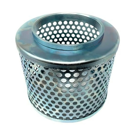 6" Suction Strainer - Round Hole Zinc Plated Steel - Pump Protection ...