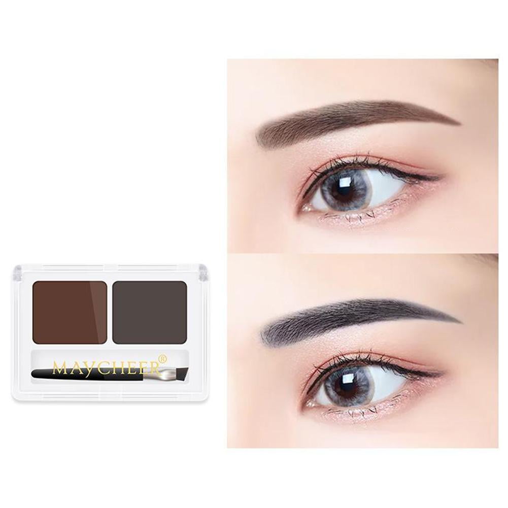 6 Sugar Brown + Black Tea Maycheer Meiqier Two-Color Eyebrow Powder ...
