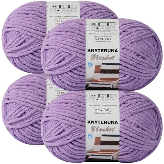 #6 Super Bulky Blanket Yarn for Crocheting - 4 Skeins(Each 10.5oz/300g ...