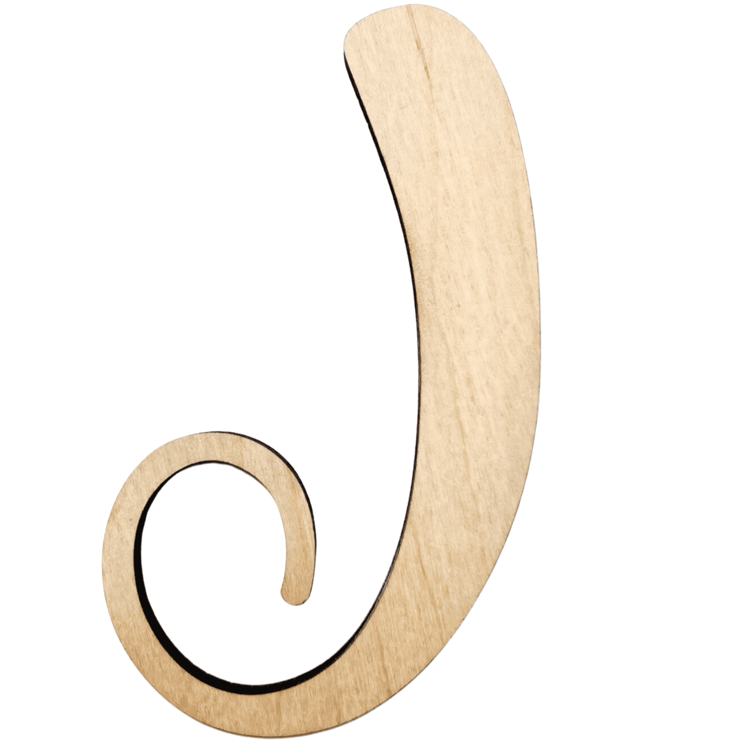 6" Tall BIRCH Wood Letter J | 1/4" Thick | Wood Craft Letter | Starfish ...