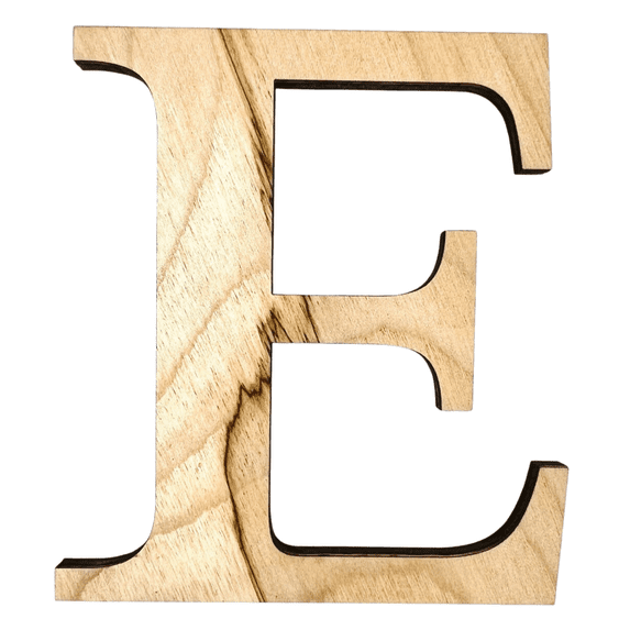 6" Tall Birch Letter E | 1/4" Thick Birch Plywood| Krafty Supply ...