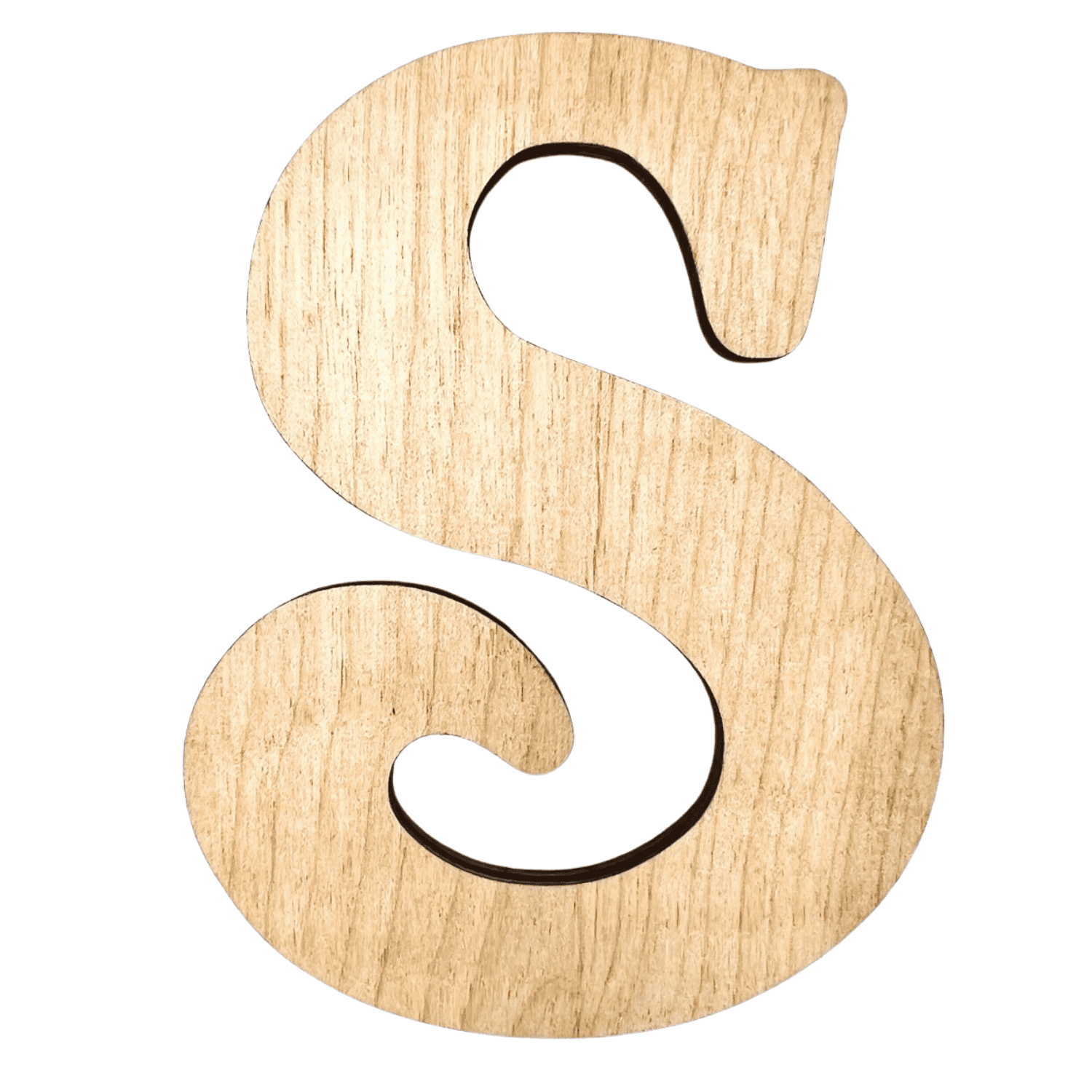 6" Tall Birch Plywood Letter S | 1/4" Thick | Krafty Supply Letters ...