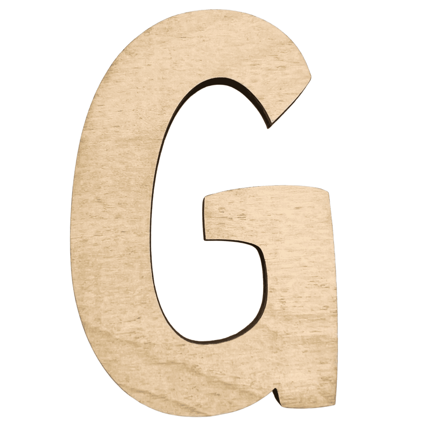 6" Tall Birch Wood Letter G | 1/4" Thick | Wood Craft Letter | American ...