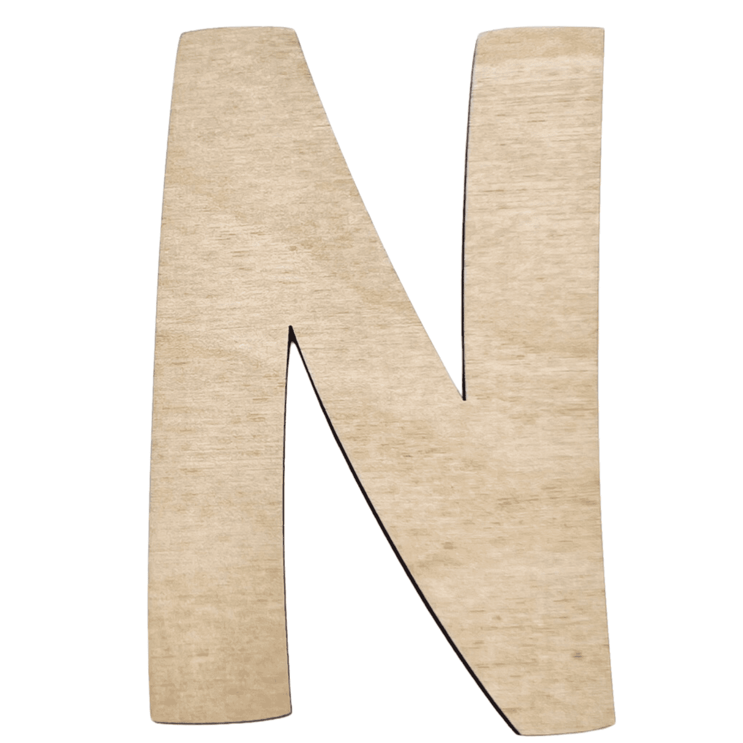 6" Tall Birch Wood Letter N | 1/4" Thick | Wood Craft Letter | American ...