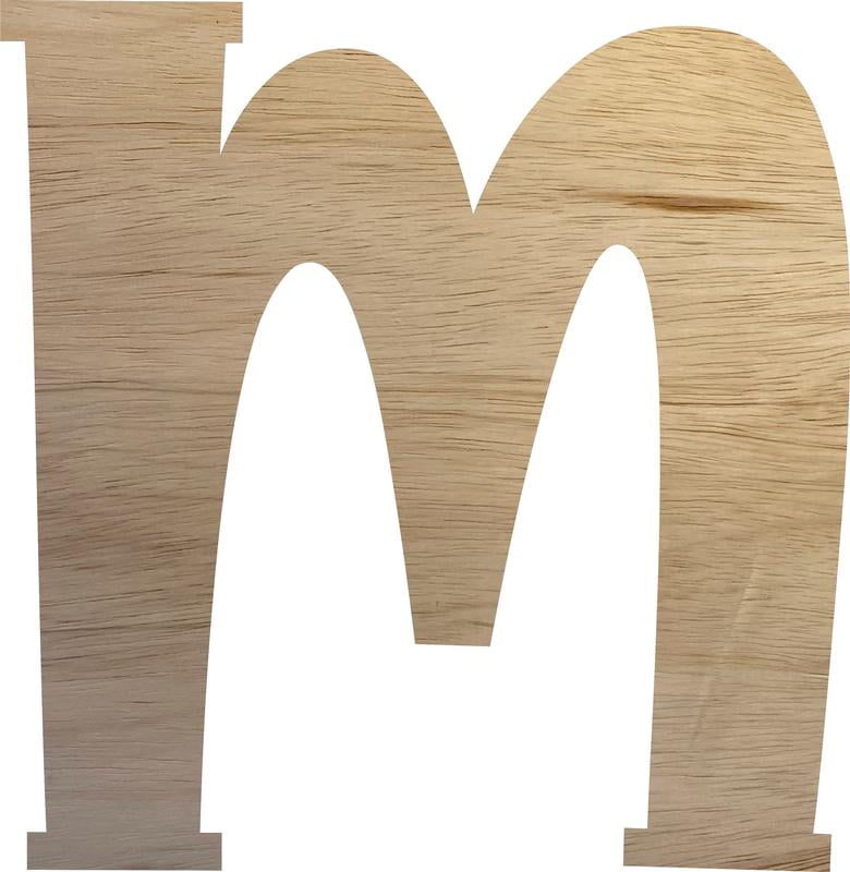 6'' Tall Wooden Letter M, Unfinished Wood Material Craft Letter, Kids ...
