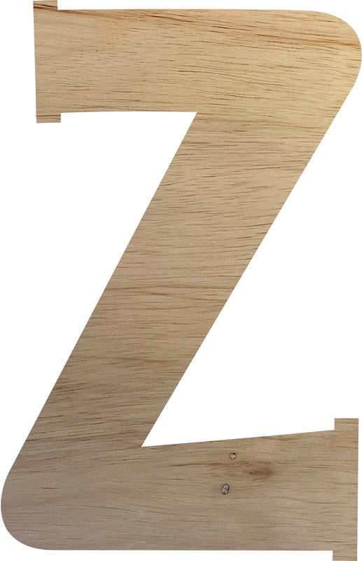 6'' Tall Wooden Letter Z, Unfinished Wood Material Craft Letter, Kids ...