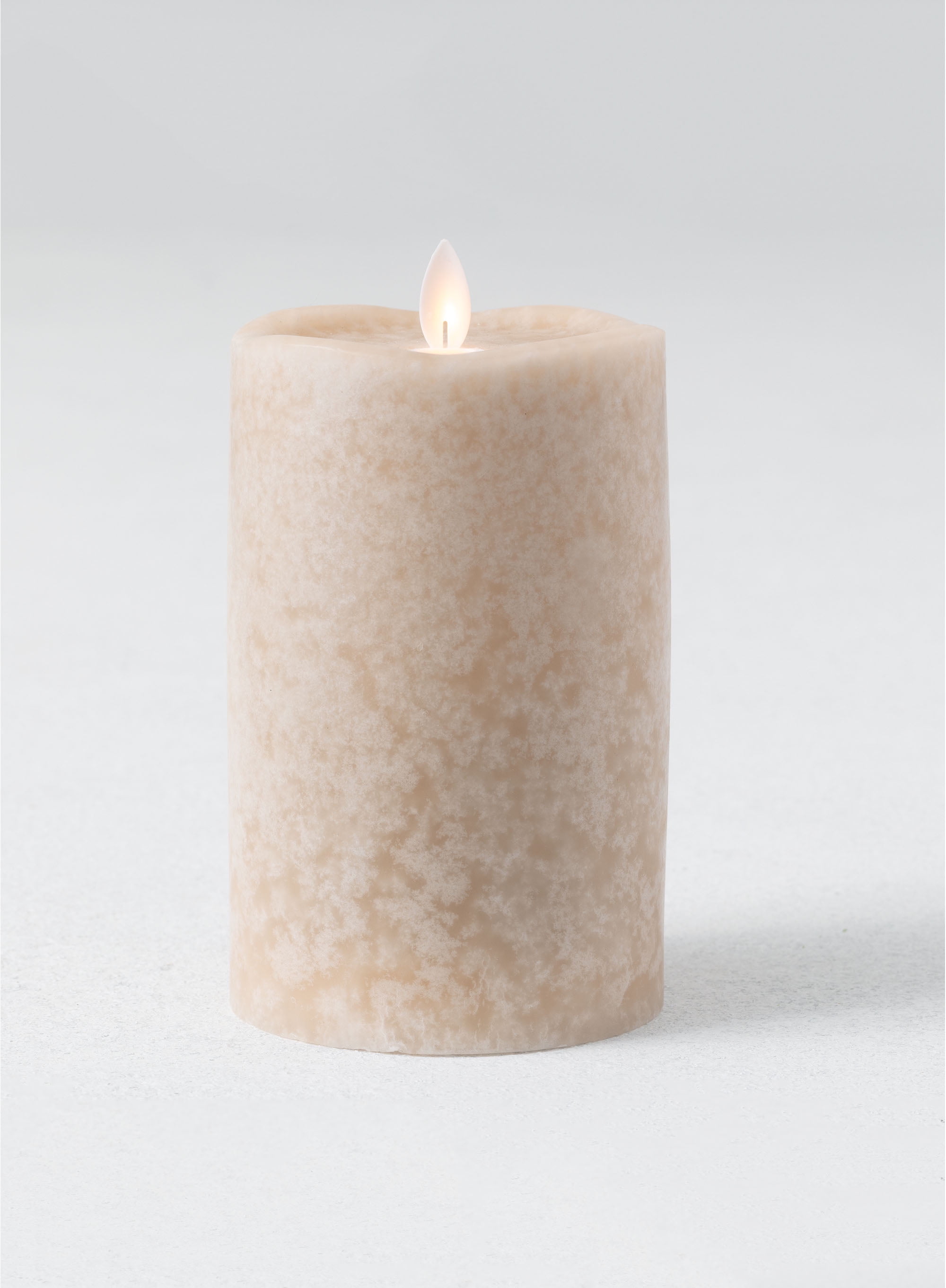 6" Tan Mottled LED Pillar Candle - Walmart.com