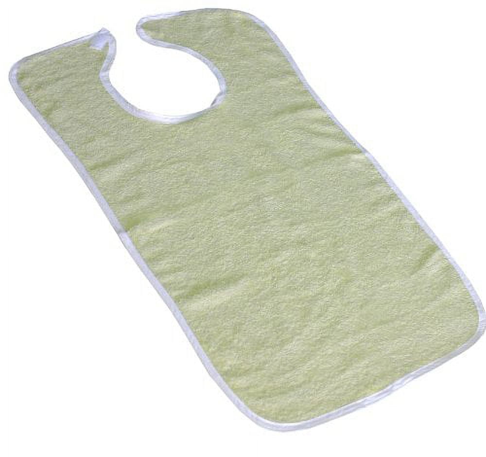 6 Terry Adult Bibs with Velcro Closure (Yellow) - Walmart.com