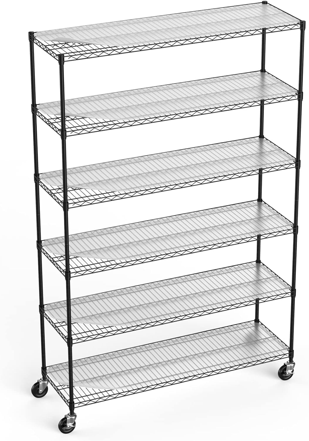 6 Tier 6000lbs Capacity NSF Metal Shelf Wire Shelving Unit, Heavy Duty ...
