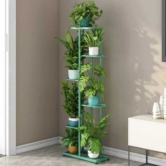 6 Tier 7 Pot Metal Plant Stand for Indoor & Outdoor Use - Rust-Free ...
