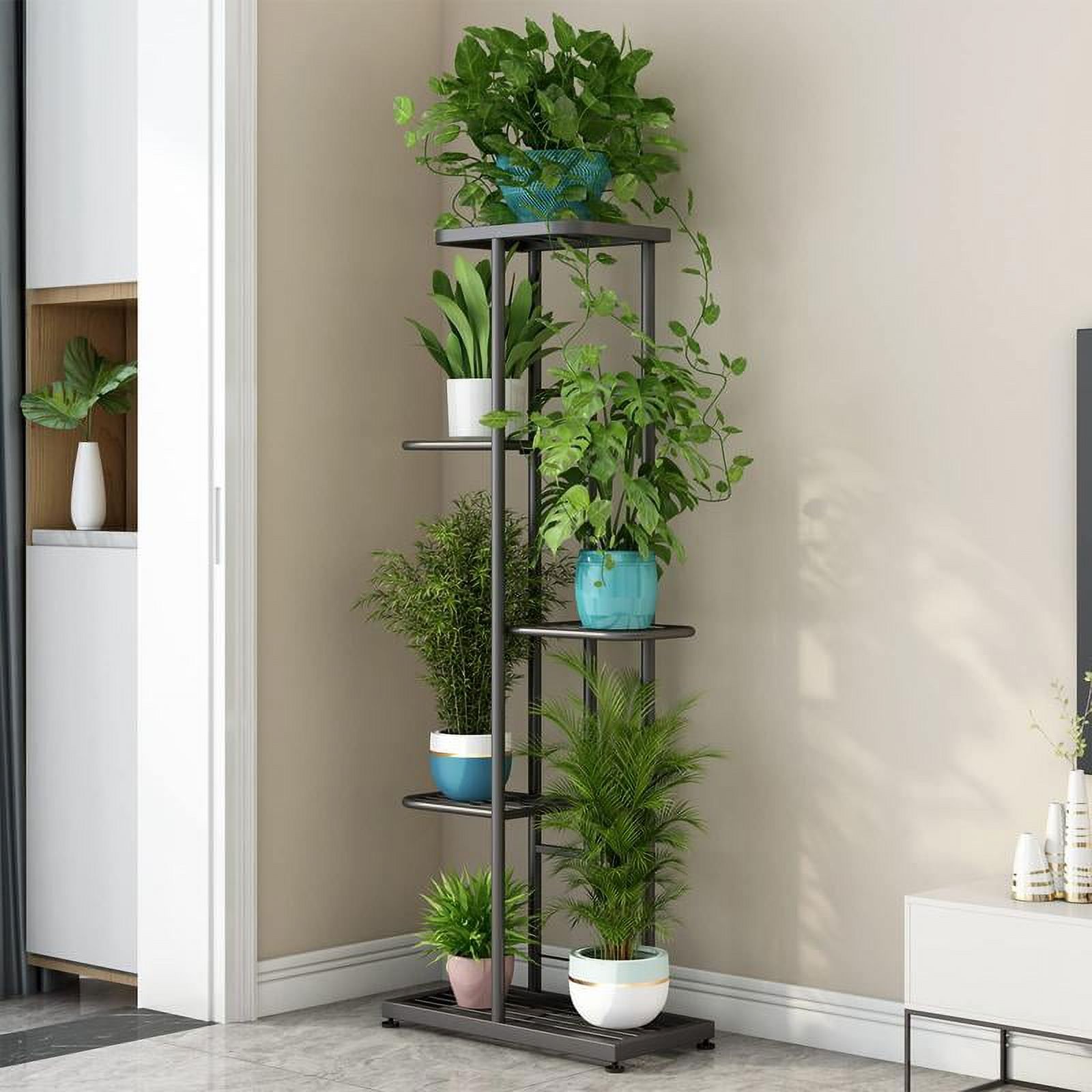 6 Tier 7 Potted Metal Plant Stand for Patio Garden Corner Balcony ...