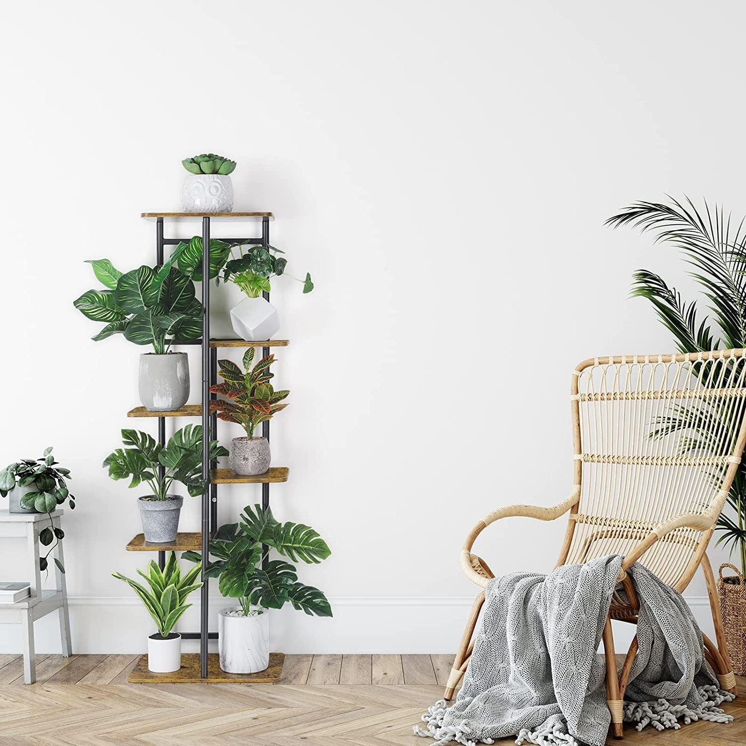 6 Tier 7 Potted Plant Stand Rack Indoor & Outdoor Multiple Holder ...