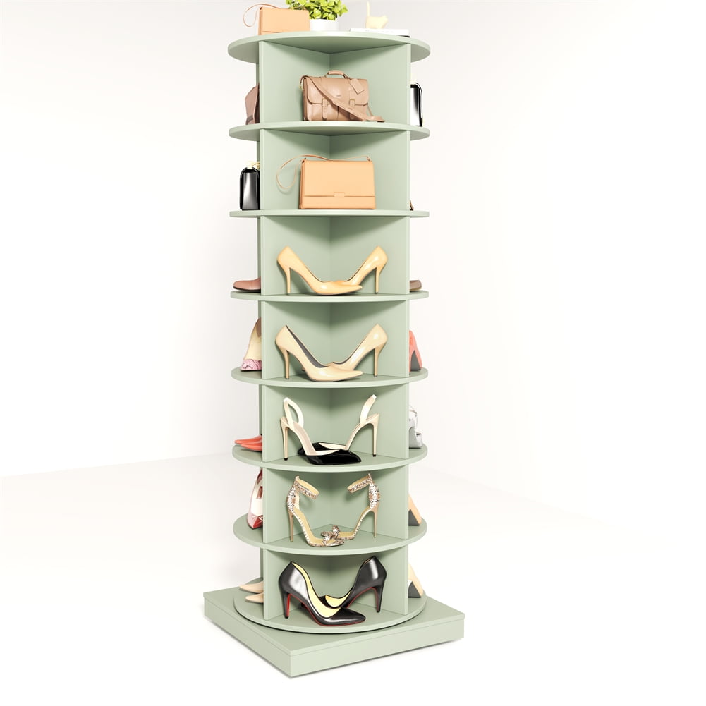 6 Tier/7 Tier Rotating Shoe Rack Tower, Spinning Shoe Display Rack, 360 ...