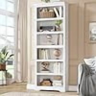75" H x 23.6" W 6-Tier Adjustable Bookshelf, Open Standing Bookcase ...