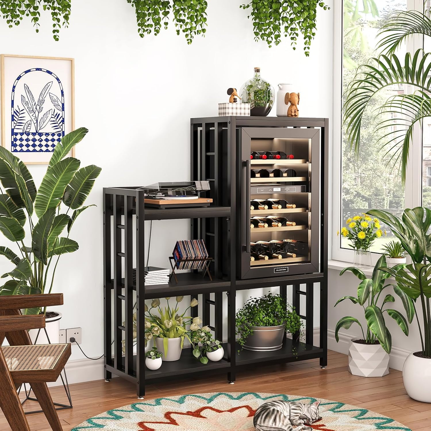 6-Tier Adjustable Kitchen Bakers Rack with Power Outlet, Utility ...