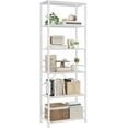 6 Tier Book Shelf, Tall Wide Bookshelf, Modern Open Bookcase, Display ...