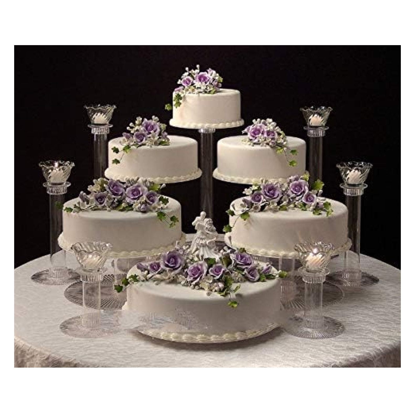 6 Tier Clear Wedding Cupcake Cake Stand (Style R600) - Walmart.com