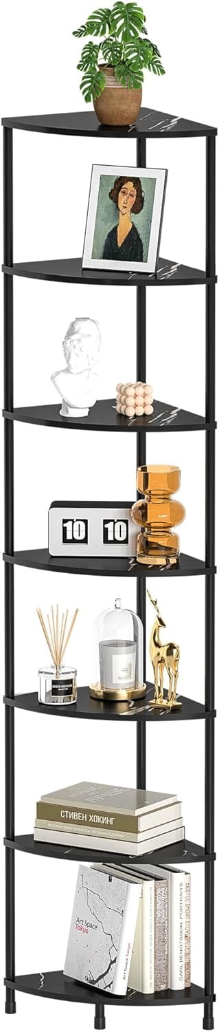 6 Tier Corner Shelf Stand, 54.4" Kitchen Shelf Organizer with Metal ...