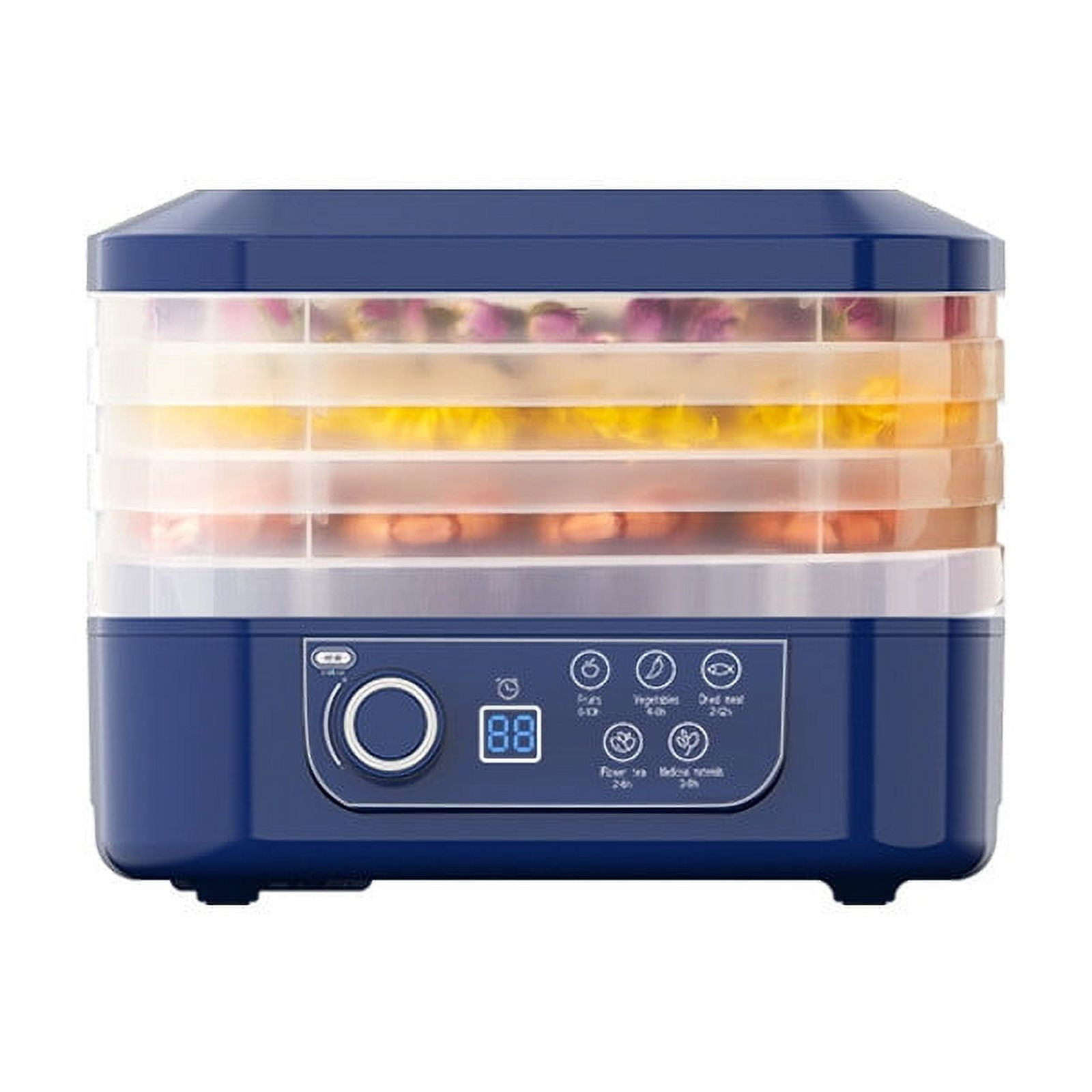 6-Tier Food Dehydrator Machine with Digital Timer & Temperature Control 35-80°C for Beef Jerky ...