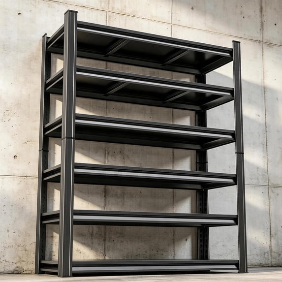 6-Tier Garage Shelving Heavy Duty Metal Shelving 3600LBS Storage ...