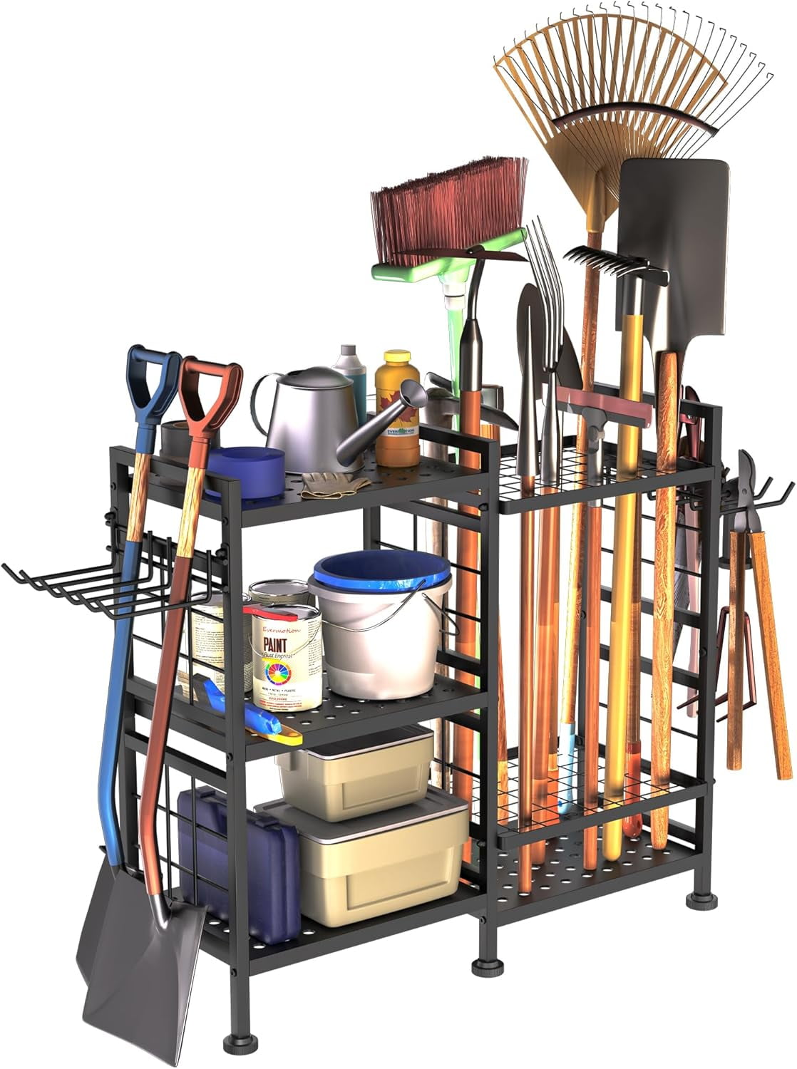 6 Tier Garden Tool Organizer, Garage Storage and Organization, Metal ...