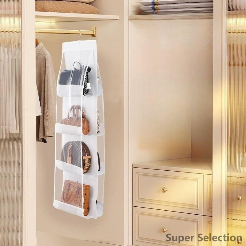 6-Tier Hanging Closet Organizer For Purses & Bags, Multi-Layer Handbag ...
