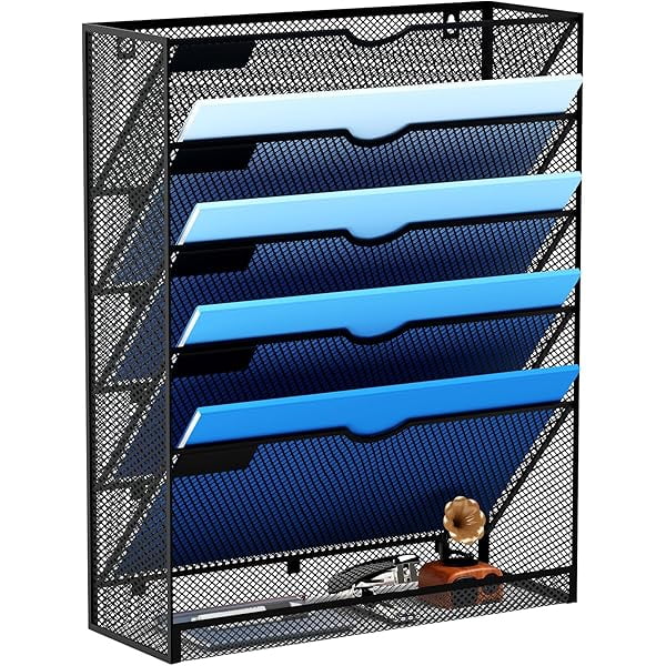 6-Tier Hanging File Organizer Office Cubicle Accessories for Work ...