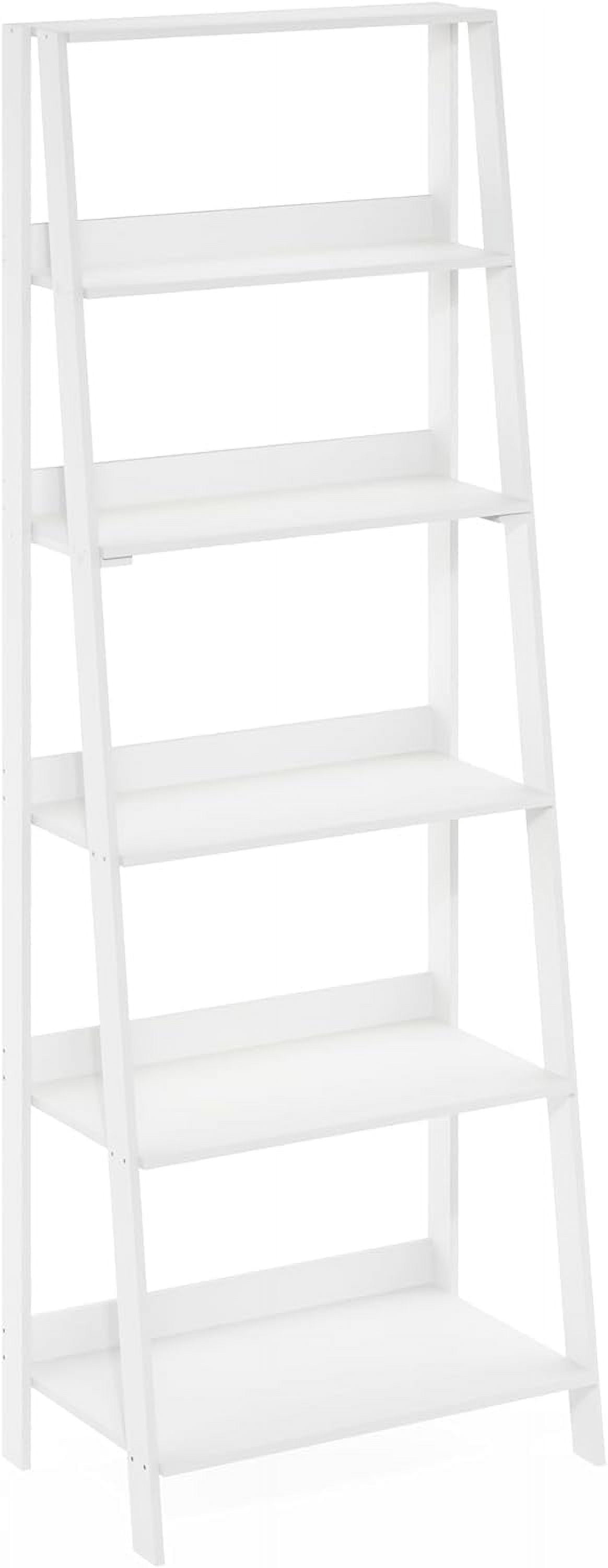 6-Tier Ladder Bookcase Display Shelf, White - Walmart.com
