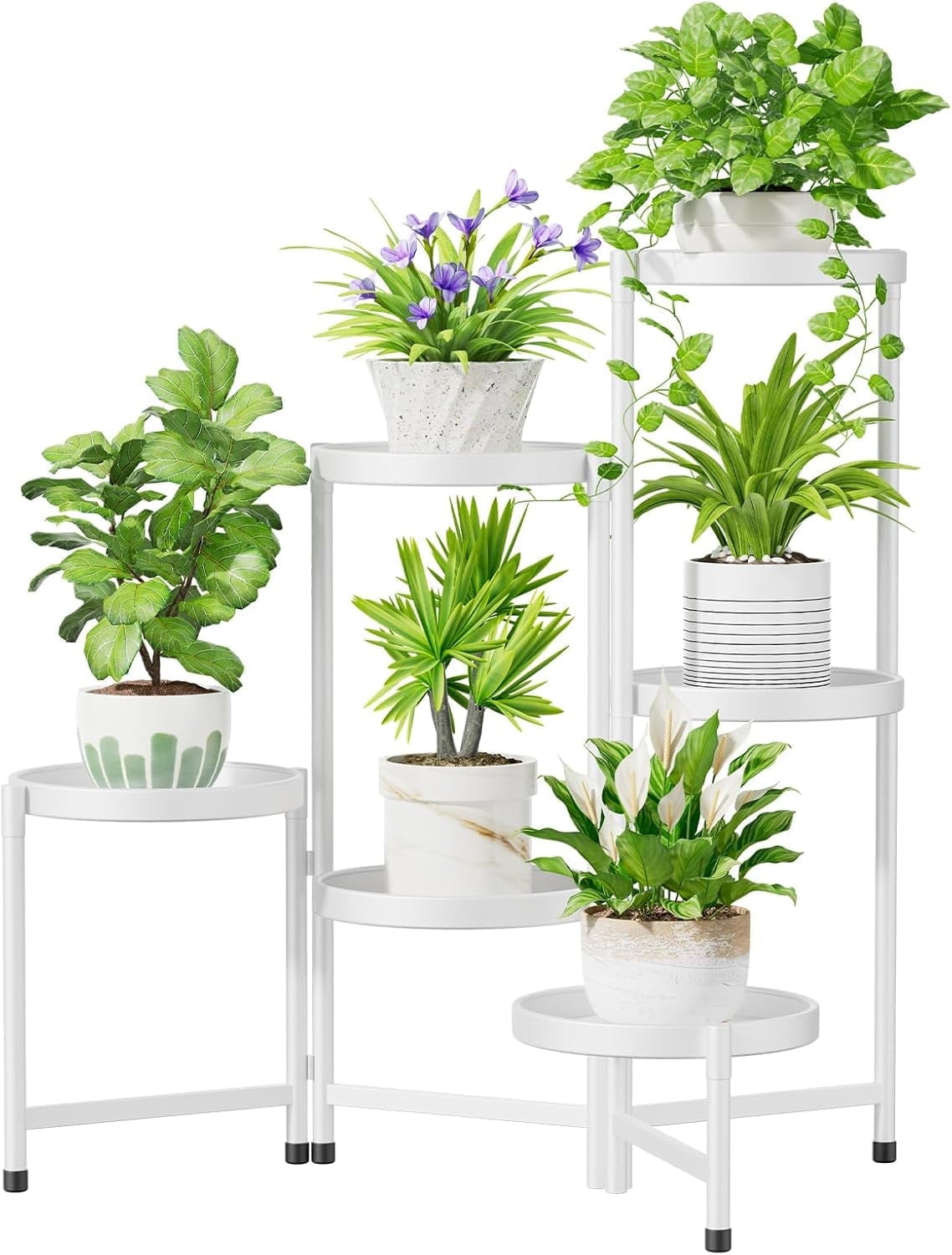 6 Tier Large Plant Stand Indoor, 10 Inch Wide Tall Corner Metal Plant ...