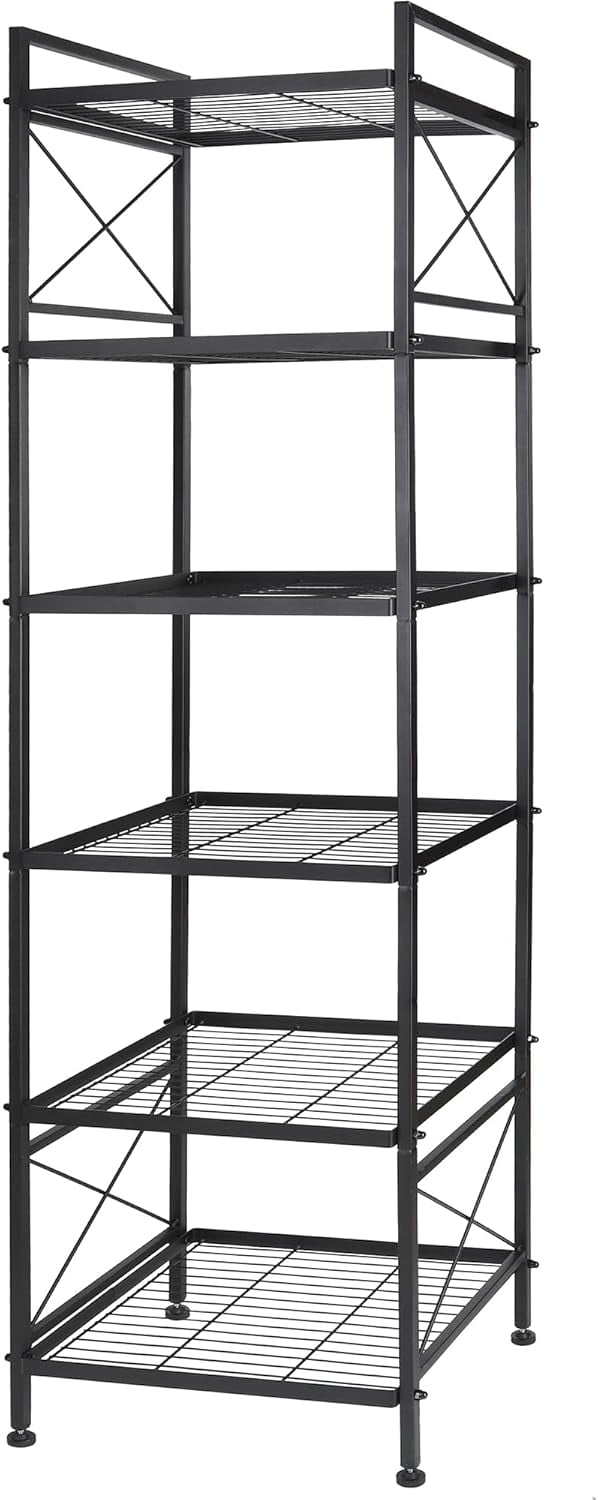 6 Tier Metal Closet Storage Rack Shelves,Standing Storage Shelf Units ...