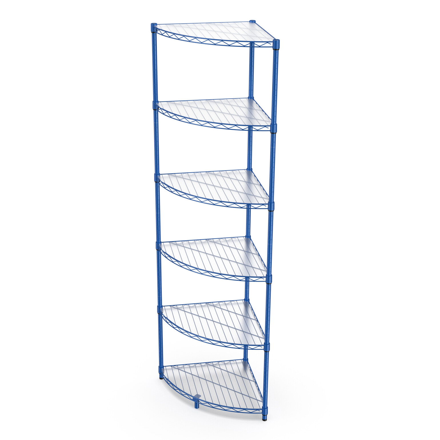6 Tier Metal Heavy Duty Storage Shelf, Adjustable Corner Wire Shelf ...