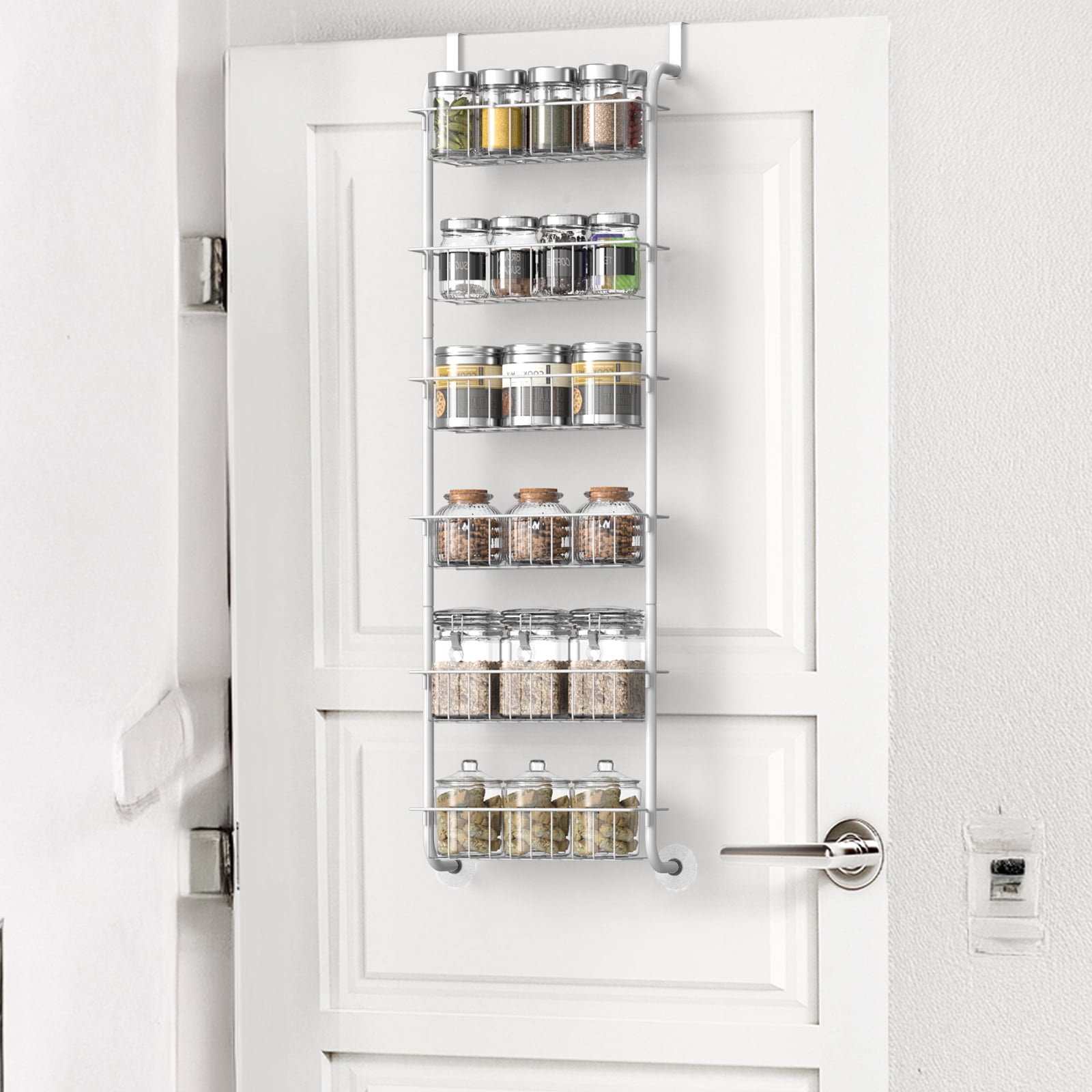 6-Tier Metal Pantry Door Organization and Storage, Hanging Kitchen ...