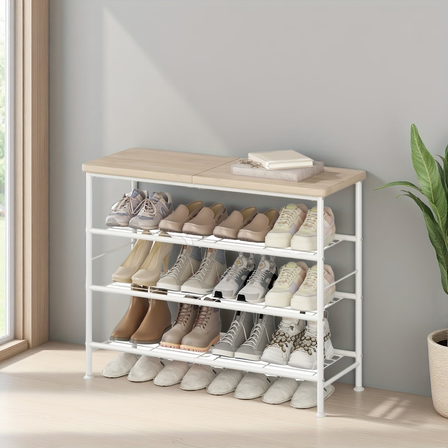 6-Tier Metal Shoe Rack Organizer, Decorations For Home, Large Stable ...