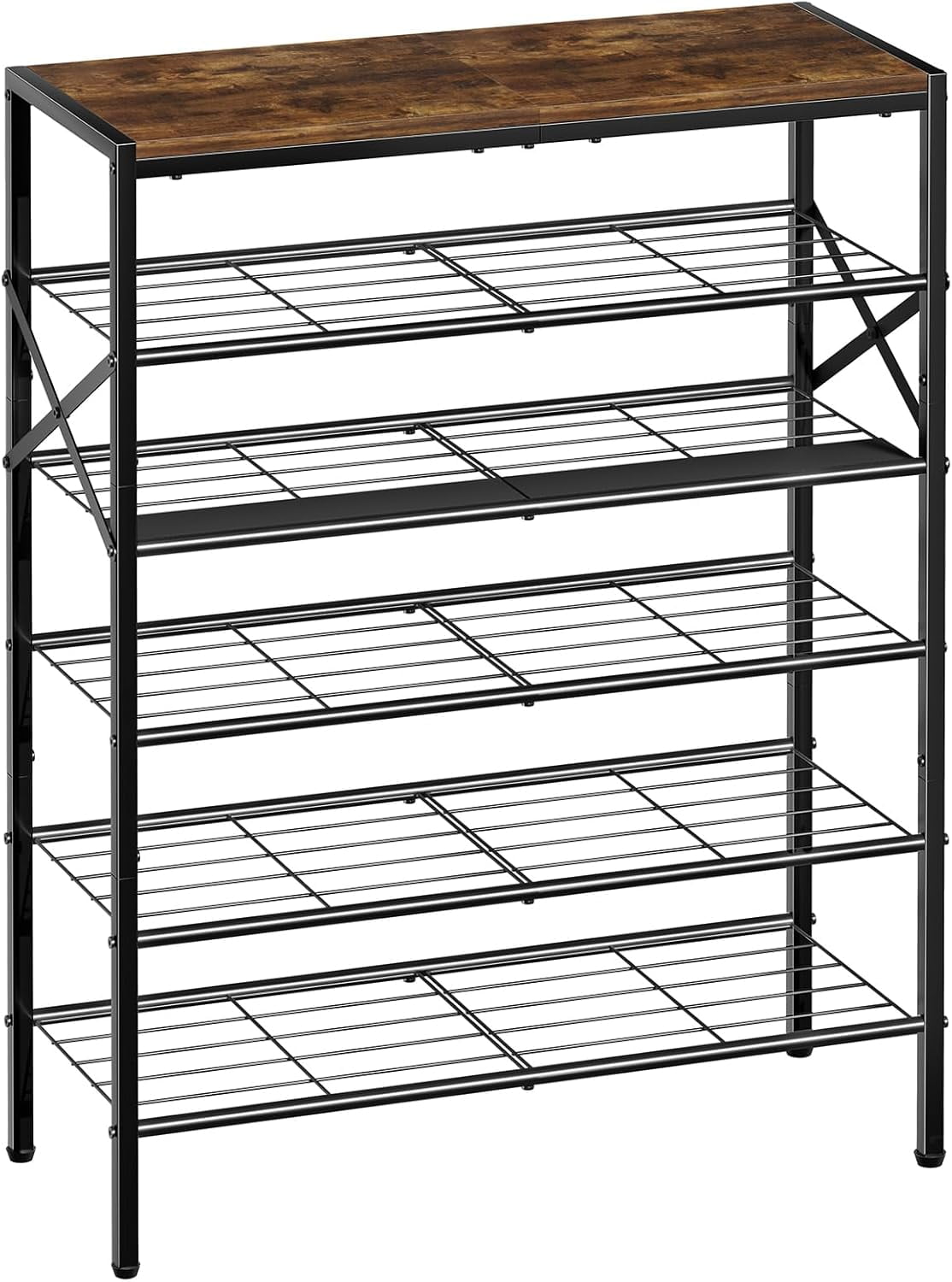 6-Tier Metal Shoe Rack Organizer Shoe Storage for Entryway 18-24 Pairs ...