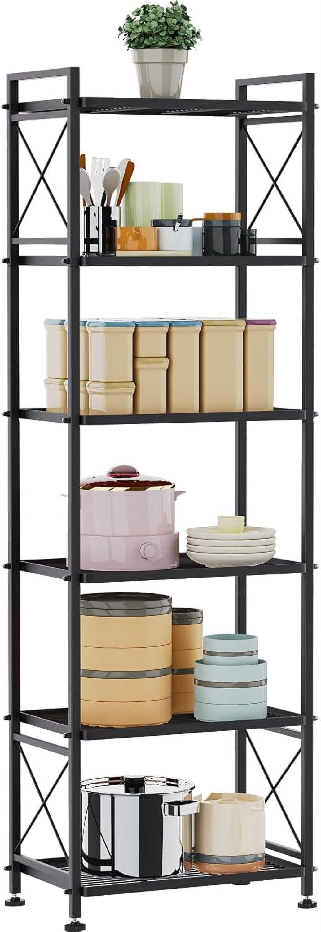 6 Tier Metal Storage Rack Shelves, Standing Storage Shelf Units for ...
