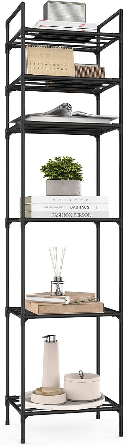 6 Tier Metal Storage Shelves,Shelving Unit Adjustable Storage Shelf ...