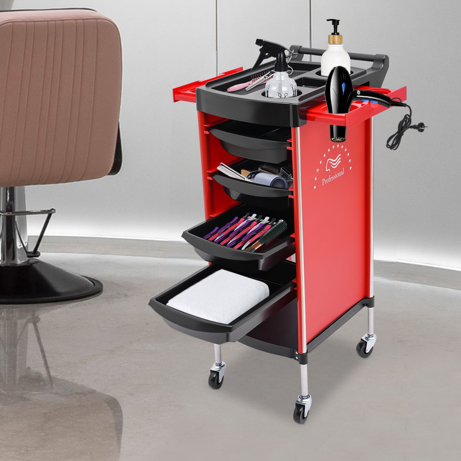 6-Tier Multi-Functional Salon Trolley Drawer-Type Salon Trolley ...