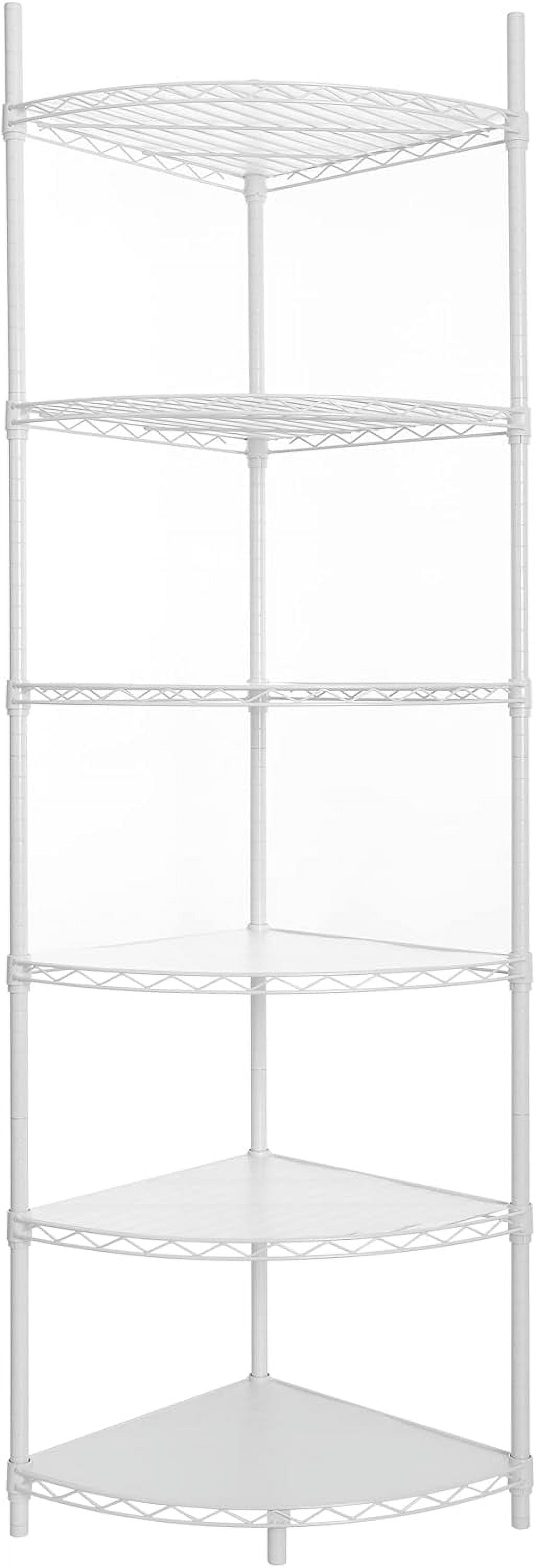 6 Tier NSF Metal Corner Shelf Wire Shelving Unit, 420lbs Capacity Heavy ...