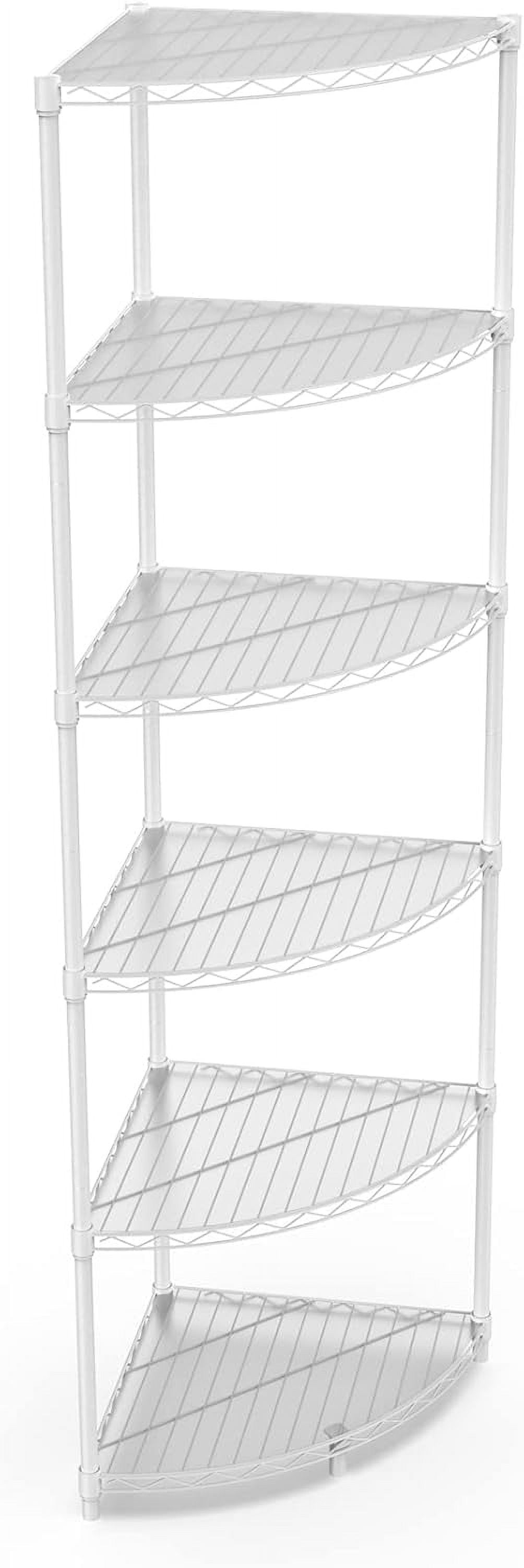 6 Tier Narrow Corner Wire Shelving Unit NSF Metal Shelf, 420lbs ...