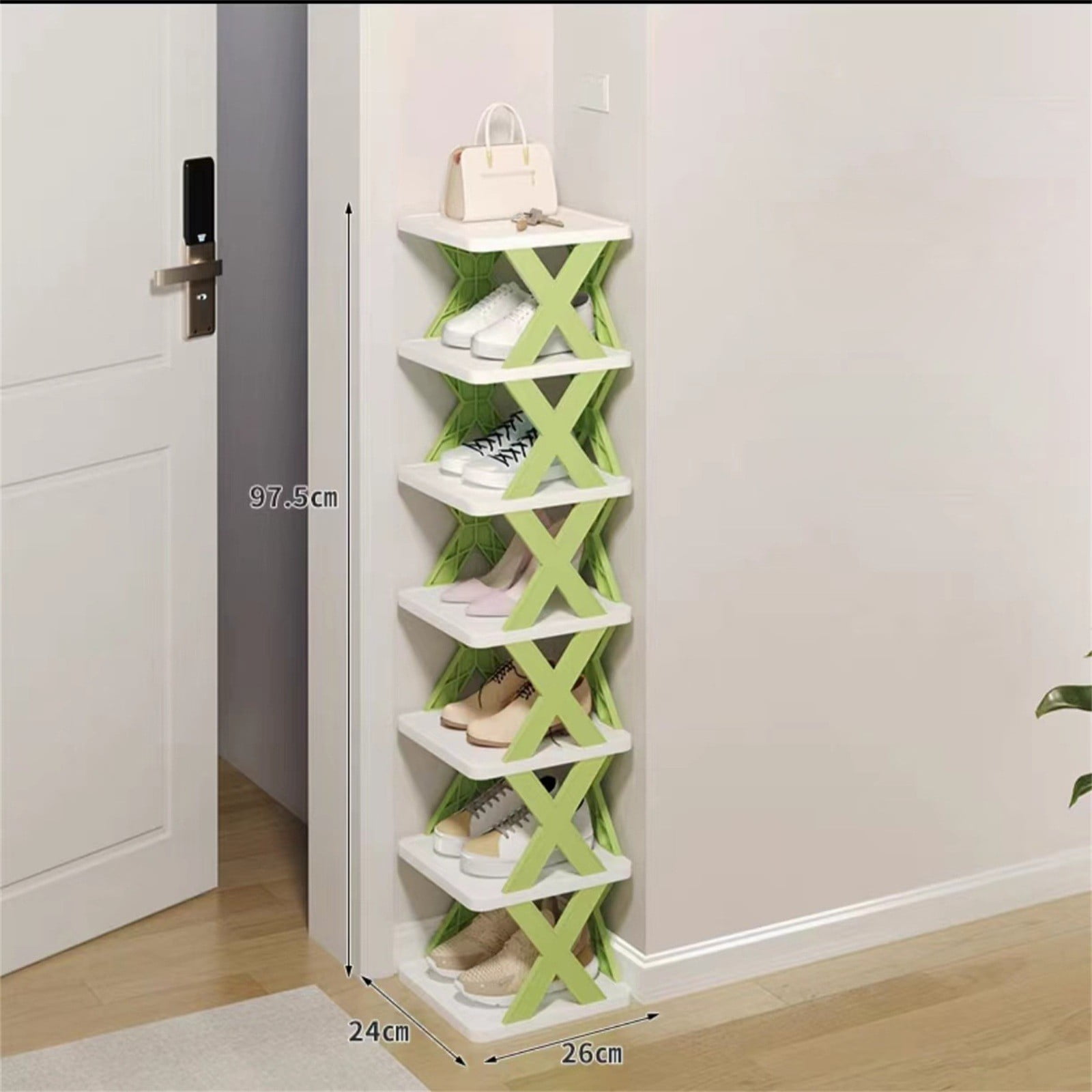 6 Tier Narrow Shoe Rack, Shoe Rack for Dorm,Kids Shoe Rack,Foldable ...