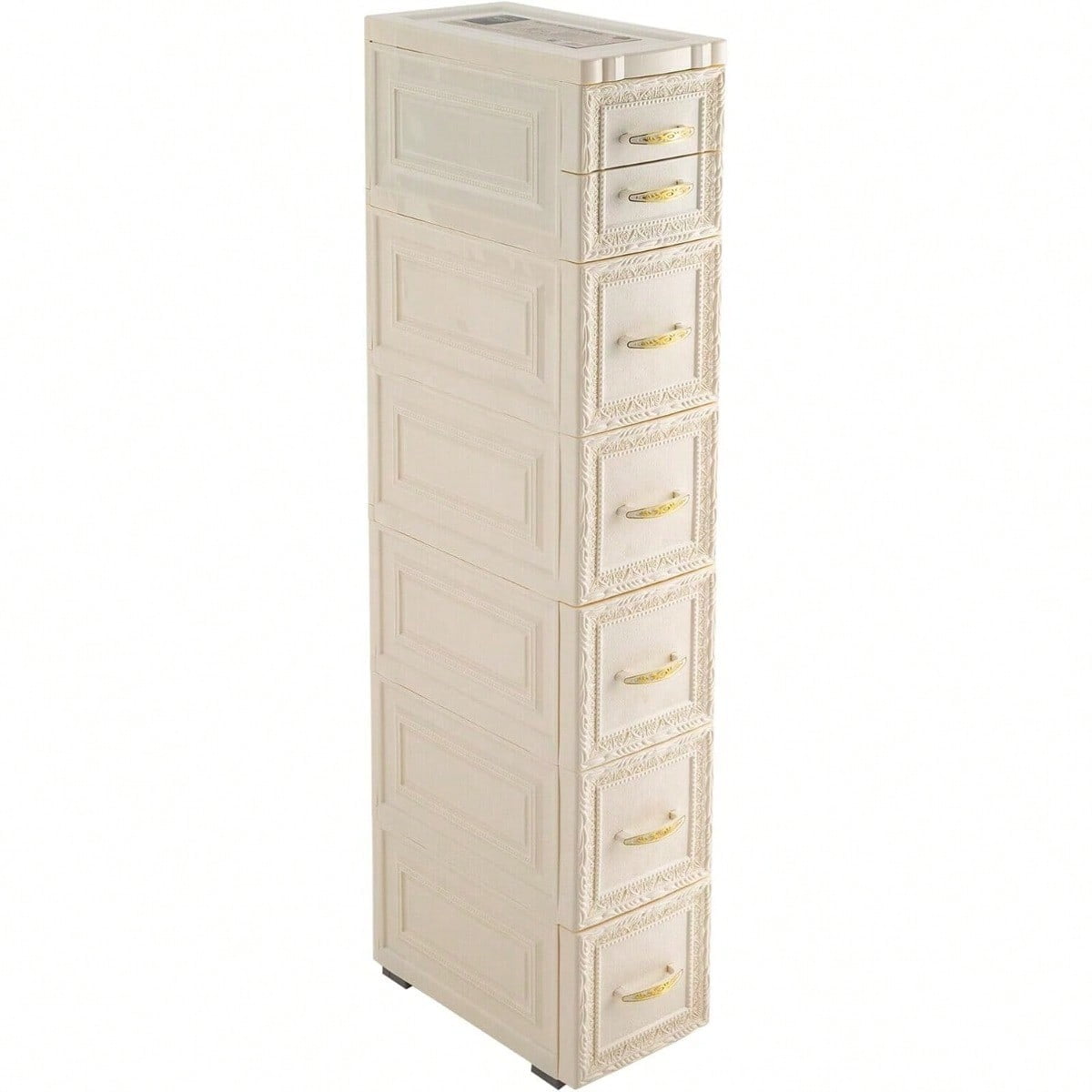 6-Tier Narrow Storage Cabinet, Vertical Storage Unit with Drawers ...