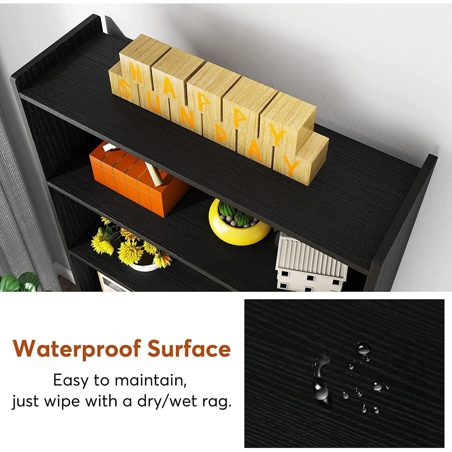 6-Tier Wide Bookshelves, 72-inch Large Tall Open Bookcase with Storage ...